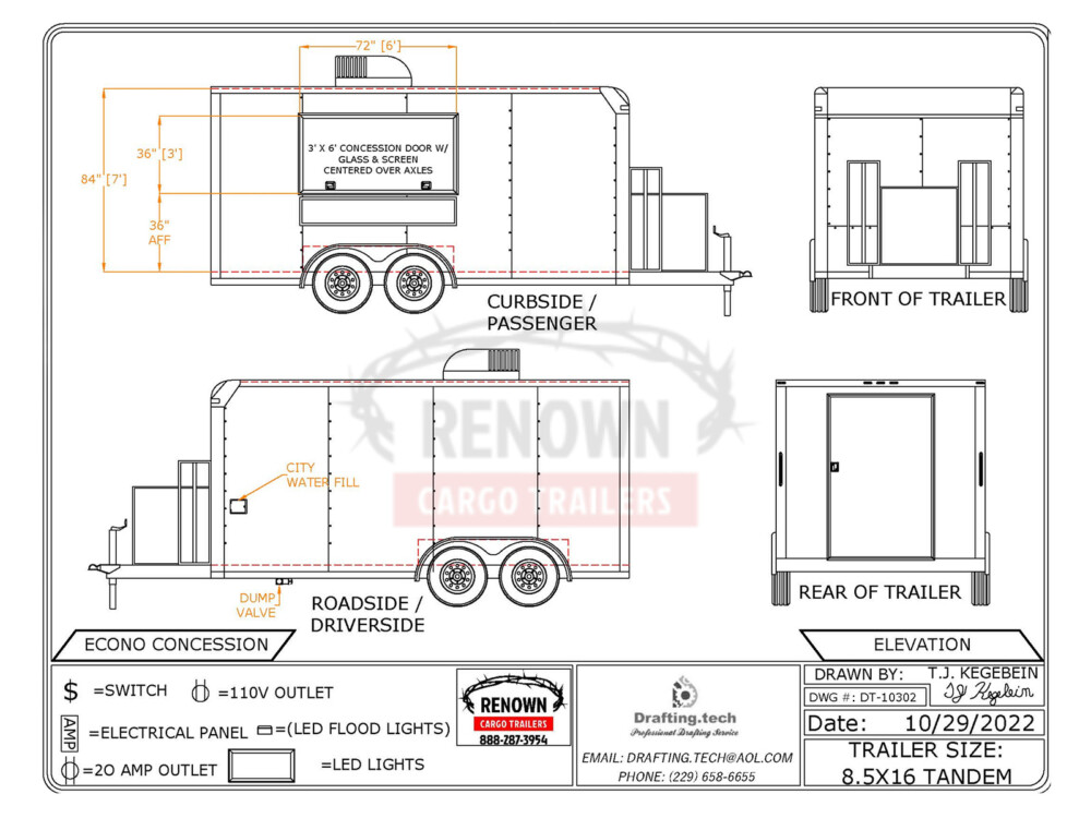 Concession Trailer Floor Plans | Customized Trailers Floor Plans