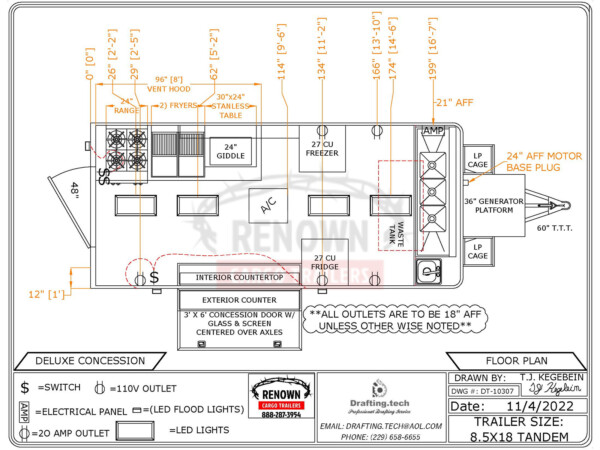 Concession Trailer Floor Plans | Customized Trailers Floor Plans