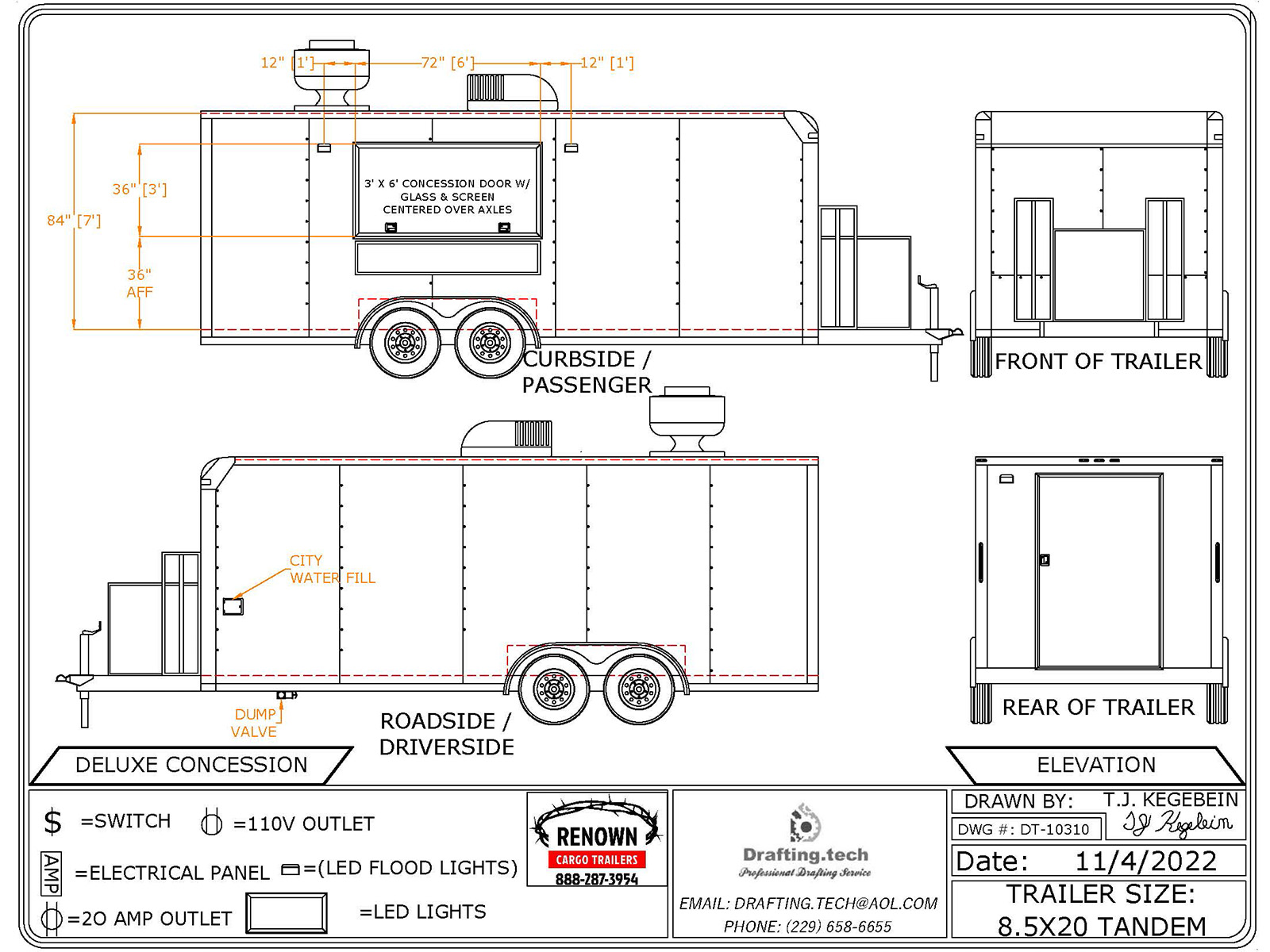 Concession Trailer Floor Plans | Customized Trailers Floor Plans