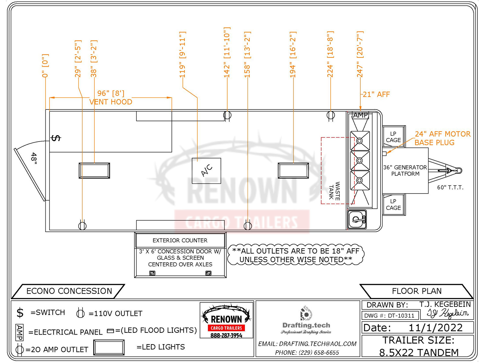 Concession Trailer Floor Plans | Customized Trailers Floor Plans