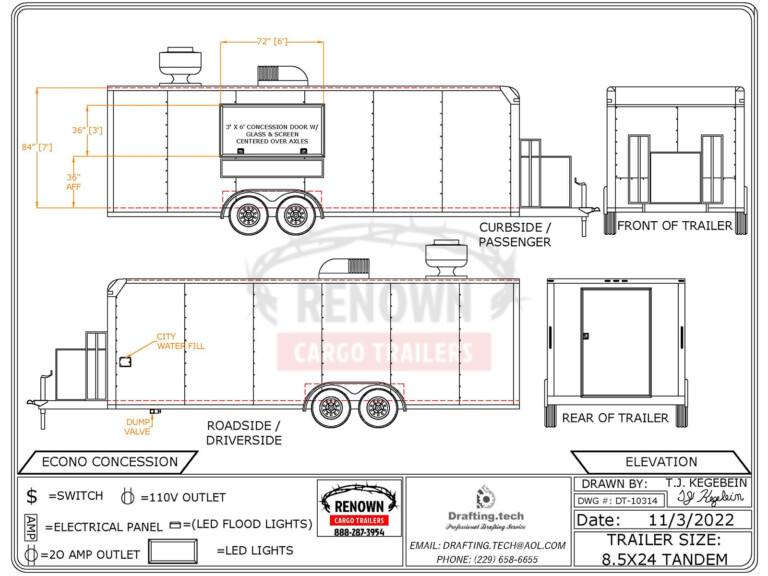 Concession Trailer Floor Plans | Customized Trailers Floor Plans